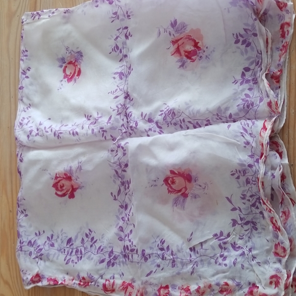 Accessories | Rose Silk Scarf | Poshmark